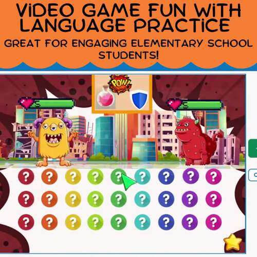 Prepositions Monster Fight Boom Cards Game for Speech Therapy | TPT