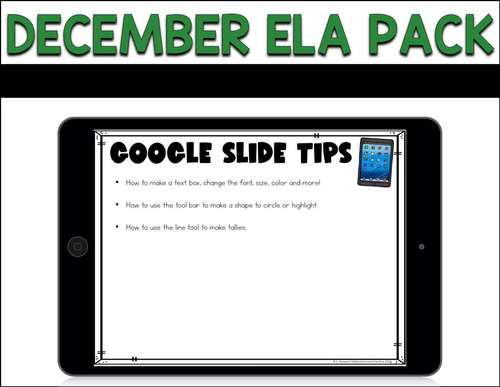 December ELA Digital Activities Pack for 2nd Grade by Caffeinated and ...