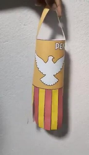 Pentecost Windsocks Craft - Gifts of the Holy Spirit Coloring Activity