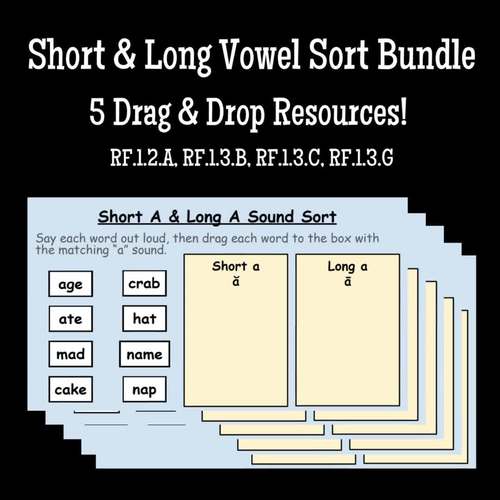 Short and Long Vowel Sound Bundle - 5 Sorting Activities - Google ...