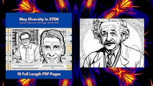 Jewish American Heritage Month Men in STEM: Diversity Coloring Worksheets