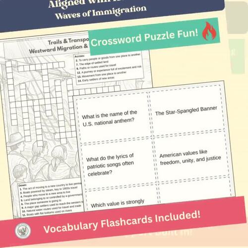HSS 5.8.1 Puzzle Pack- U.S. History - Immigration (1789–1850) | TPT