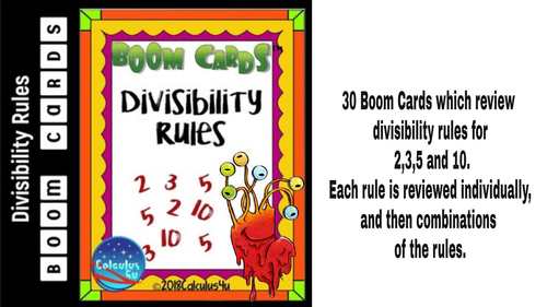 Divisibility Rules (2,3,5,10) by Calculus4u | Teachers Pay Teachers