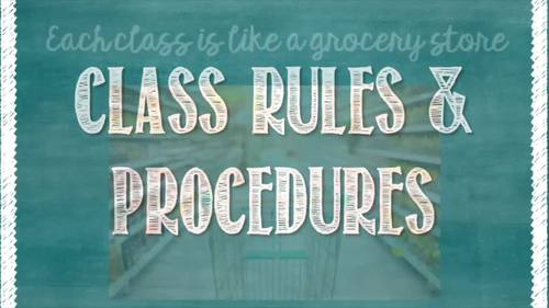 Beginning of the Year Classroom Rules & Procedure SlideShow Lesson ...