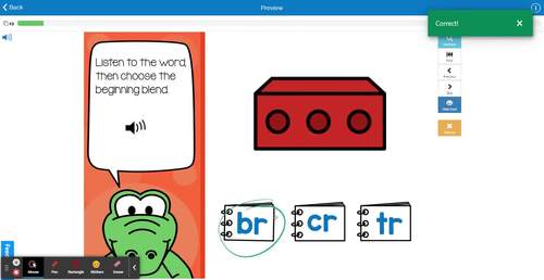 R Blends Boom Cards for Digital Word Work and Independent Reading Centers