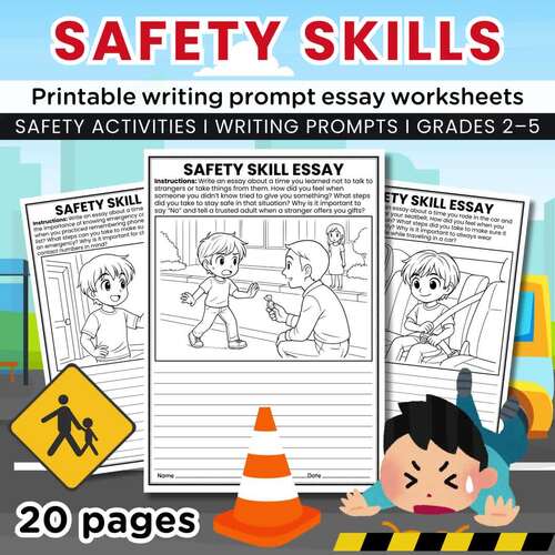 Safety Skills Essay Writing Prompts Worksheets, Personal Safety ...