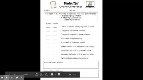 Student-Led Conference Forms: Digital Editable Templates and Google Form
