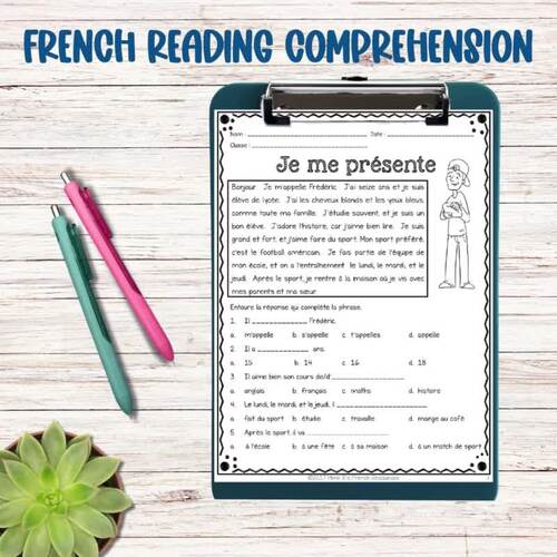 French reading comprehension: core French & immersion COMPRÉHENSION DE ...