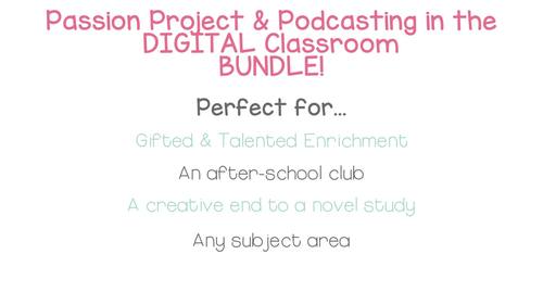 Passion Project & Podcasting in the DIGITAL Classroom | No Prep Digital ...