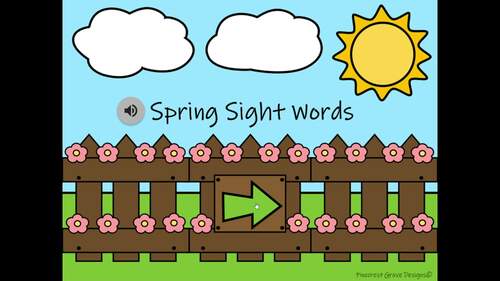 Spring Sight Words Games Bundle - Fry's First 100 by Pinecrest Grove ...