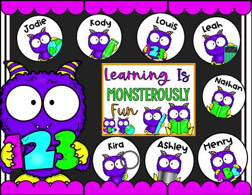 Monster-Themed Halloween Bulletin Board Idea and Door Decor | TPT