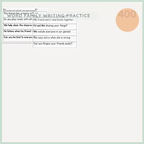 Sentence Copying | Handwriting Practice Worksheets | 1st–3rd Grade ...