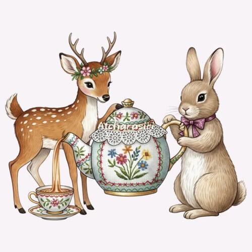 Woodland Picnic Animals PNG • 14 Digital Clipart Files • Transparent ...