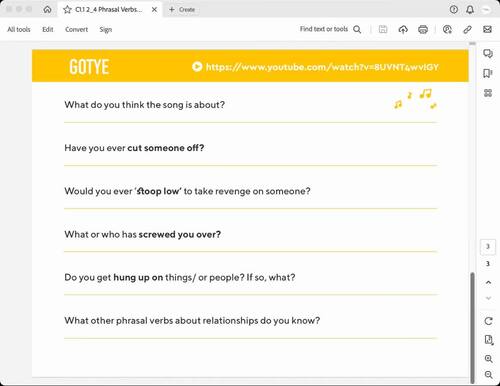 ESL Advanced Lesson: Learn How to Identify Phrasal Verbs in Music