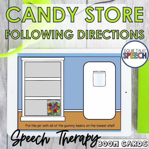 Candy Store Following Directions | Boom Cards | Speech Therapy Quantity ...