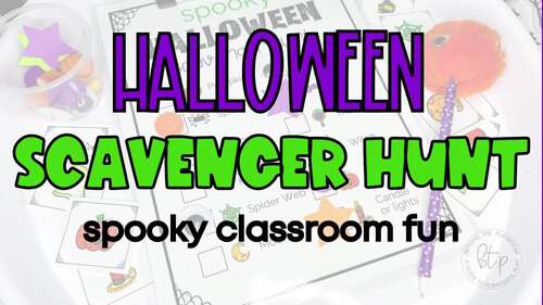 Halloween Scavenger Hunt Game - October Sensory Bin - Preschool ...