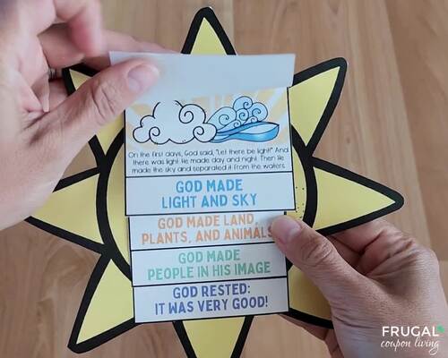 7 Days of Creation Story Craft for Kids, Book of Genesis 1 and 2 ...