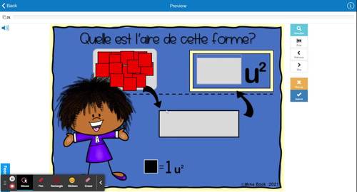 BOOM Cards: Je mesure l'AIRE (en unités carrées) by Mme Bock | TPT