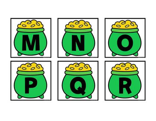 St. Patrick's Alphabet Matching Games by E is for Eri | TPT