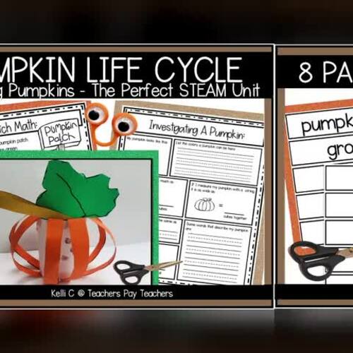 Pumpkin Life Cycle Craft plus Pumpkin STEM and Writing Activities by ...