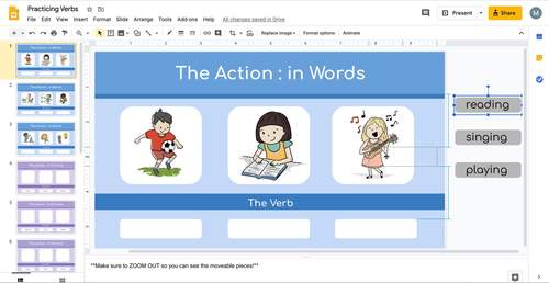 Verb Practice - Google Classroom Digital Resource - Distance Learning
