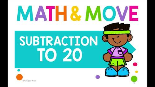Subtraction to 20 Movement Game for Google (TM) and PowerPoint Distance ...