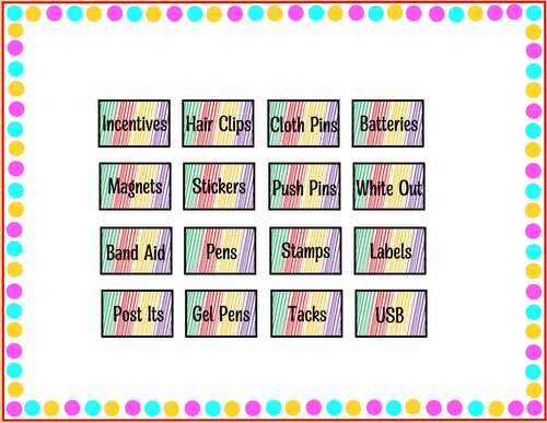 Printable Colorful Teacher Toolbox Labels. Editable Toolbox Labels ...