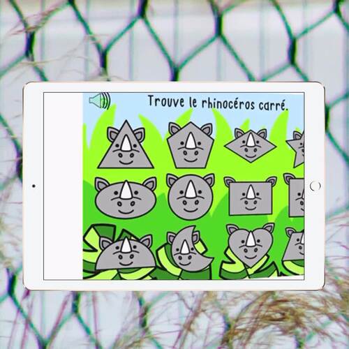 Trouve le carré avec audio | Vocabulaire du zoo | Cartes Boom | TPT