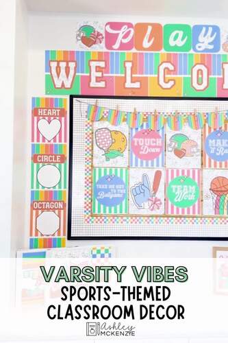 Varsity Vibes Sports Classroom Decor Bundle | Editable Sports Labels ...