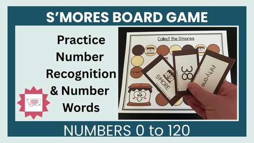 S'mores Board Game for Number Recognition to 120 by Montana Teacher Shop