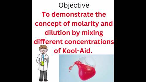 Chemistry Molarity fun lab using Kool aid and word problems High School ...