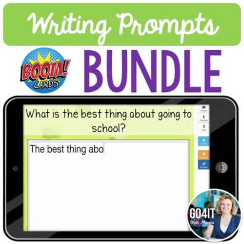 BUNDLE - Boom Cards™ Writing Prompts - 185 Digital Task Cards - CanE