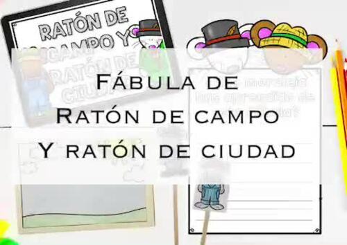 Fábula Ratón de campo y ciudad | Fable Town and Country Mouse in Spanish