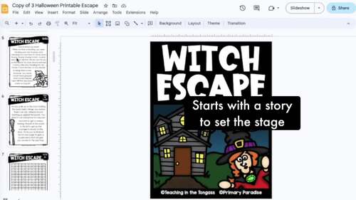 Halloween Escape Room Math & ELA Printable Activities | TPT