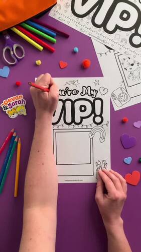 You're My VIP Colouring Pages | Friendship, Special Person, Mothers ...