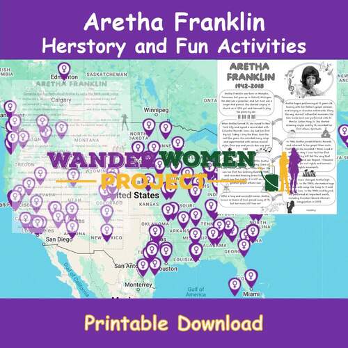 Aretha Franklin - Learn Herstory with Fun Activities by Wander Women ...