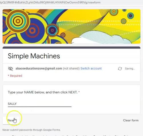 Simple Machines Digital Google Formᵀᴹ Activity by Abaco Education Zone