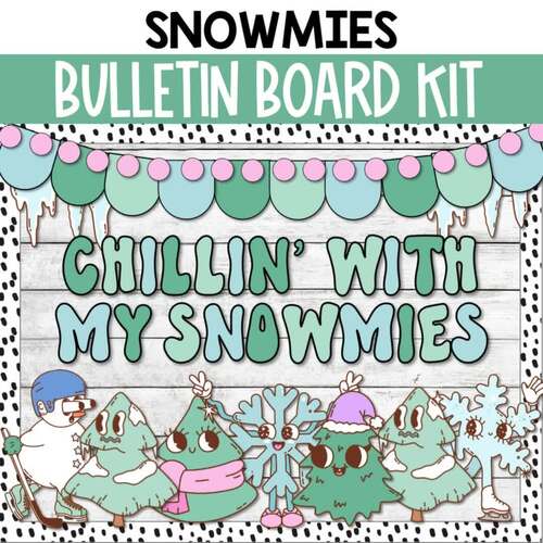 Retro Winter Bulletin Board Kit / Wintergreen January Bulletin Board Decor