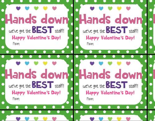 Hand Lotion (Sanitizer) Valentine's Day Gift Tag- Hands down we've got ...