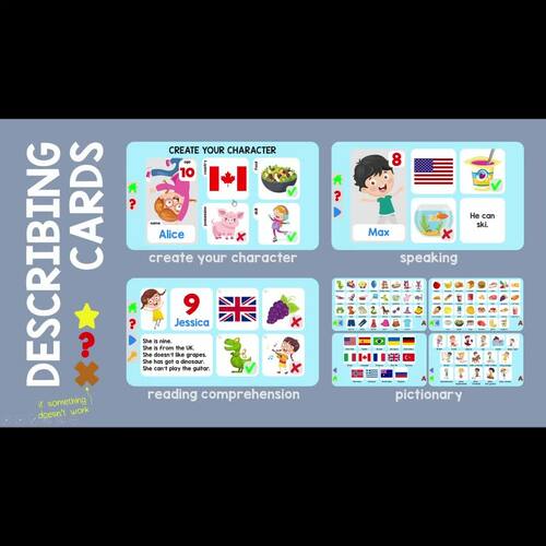 Describing Cards 4in1 Power Point by Language Stuff | TPT