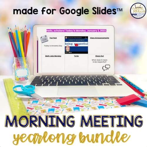 Editable Morning Slides BUNDLE made for Google Slides™ by Crystal Mencia