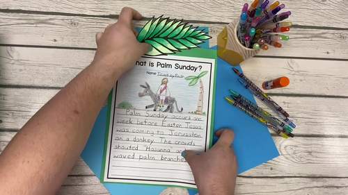 Palm Sunday Craft Easter Holy Week Activities Bible Lesson and Writing ...