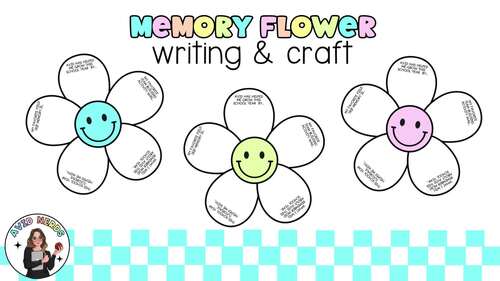 AVID End of The Year Writing Craft Activity- Memories Flower for ...