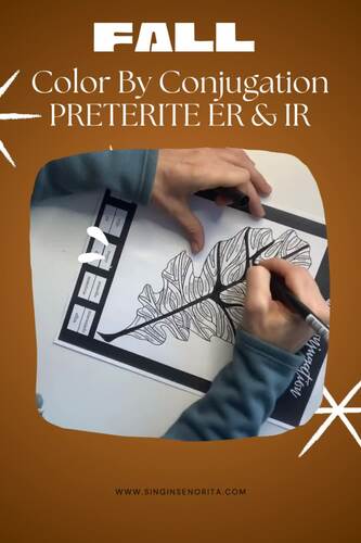 Preterite ER & IR Verbs Color By Conjugation-Fall by SinginSeñorita