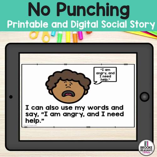 Social Story: No Punching by Brooke Reagan | TPT