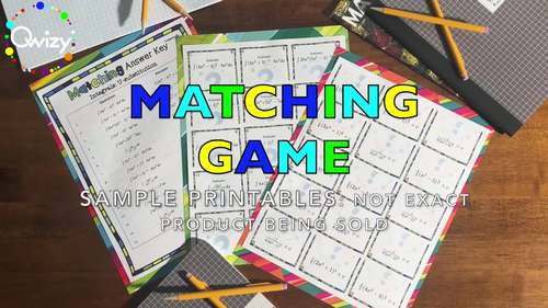 Algebra: Simplifying Rational Expressions Matching Game by Qwizy