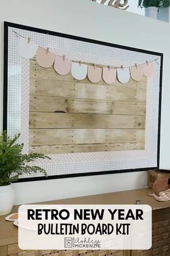 Retro New Year Bulletin Boards Classroom Decor Bundle by Ashley McKenzie