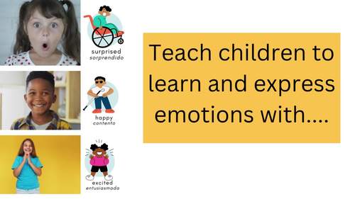 Bilingual Emotions Bundle: Posters and Flashcards by The Behavior Bestie