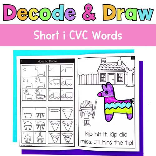Short i Decodable Readers CVC Words - Decode and Draw Books - Science ...
