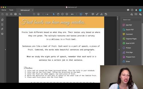 Interactive Grammar Notebooks for Fifth and Sixth Grades: Parts of Speech